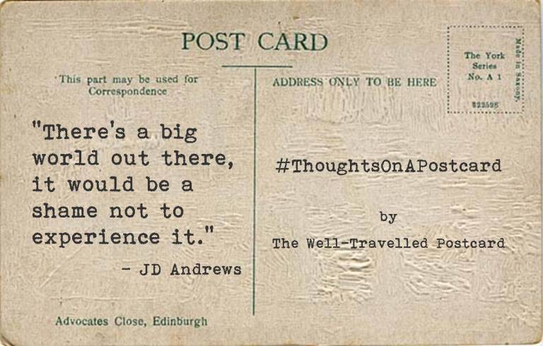 Thursday #ThoughtsOnAPostcard Round-up – The Well-Travelled Postcard